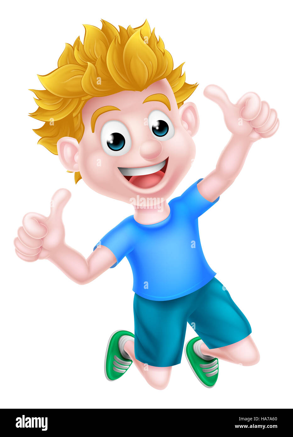 Cartoon Boy Excited