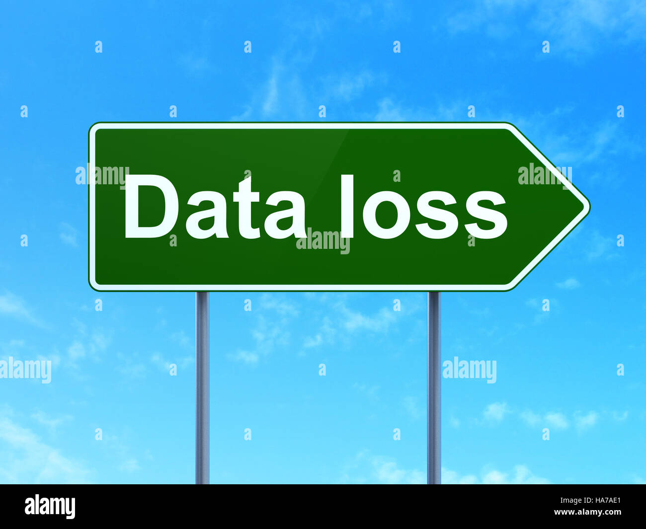 Information concept: Data Loss on road sign background Stock Photo - Alamy