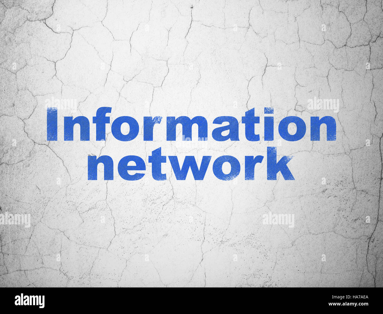Data concept: Information Network on wall background Stock Photo - Alamy