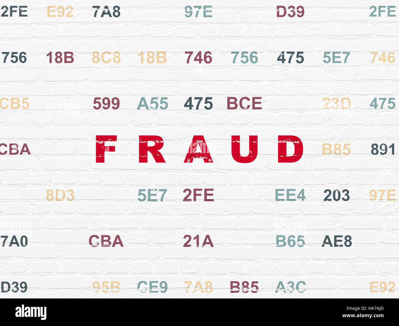Safety concept: Fraud on wall background Stock Photo - Alamy