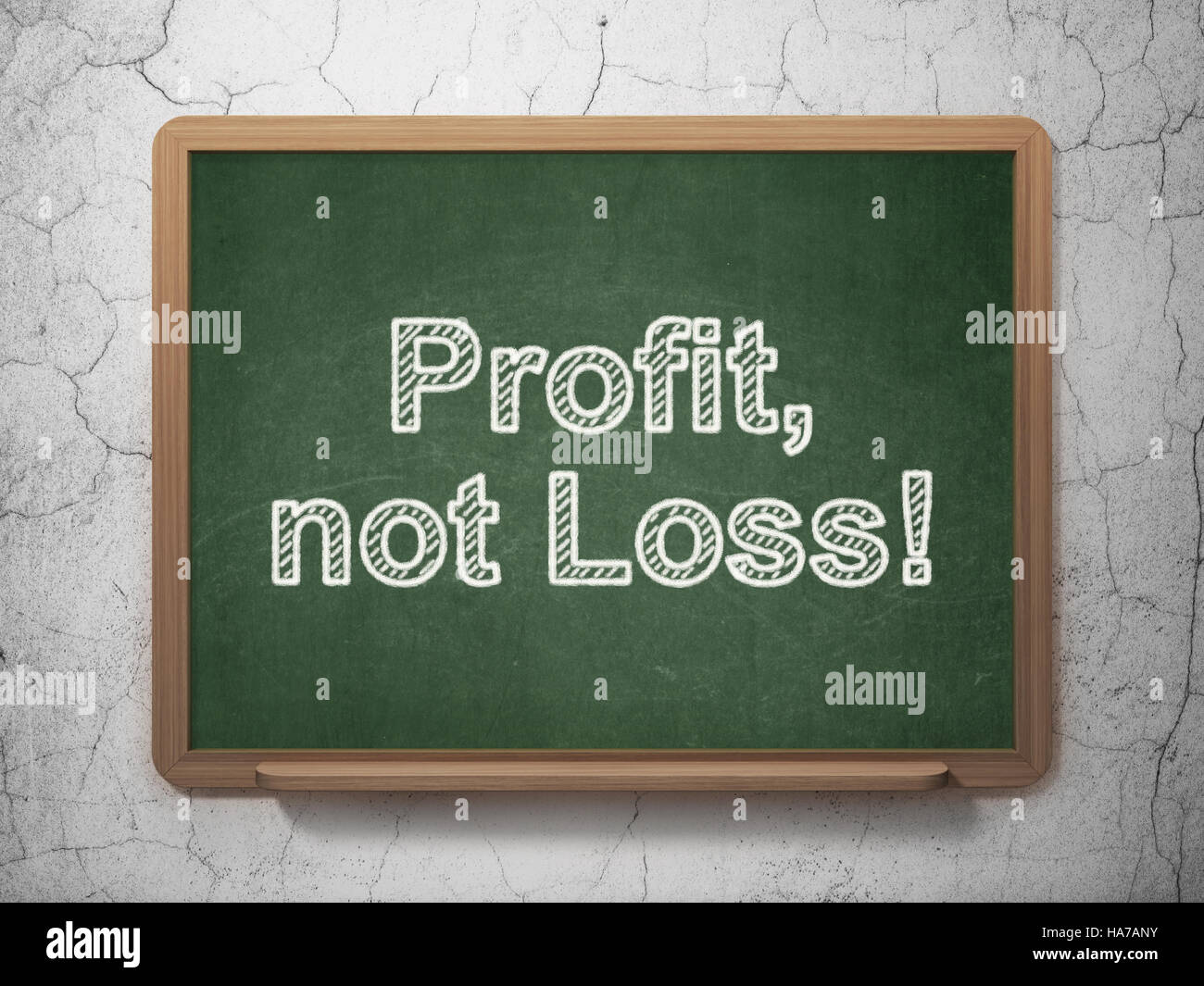 Business concept: Profit, Not Loss! on chalkboard background Stock ...