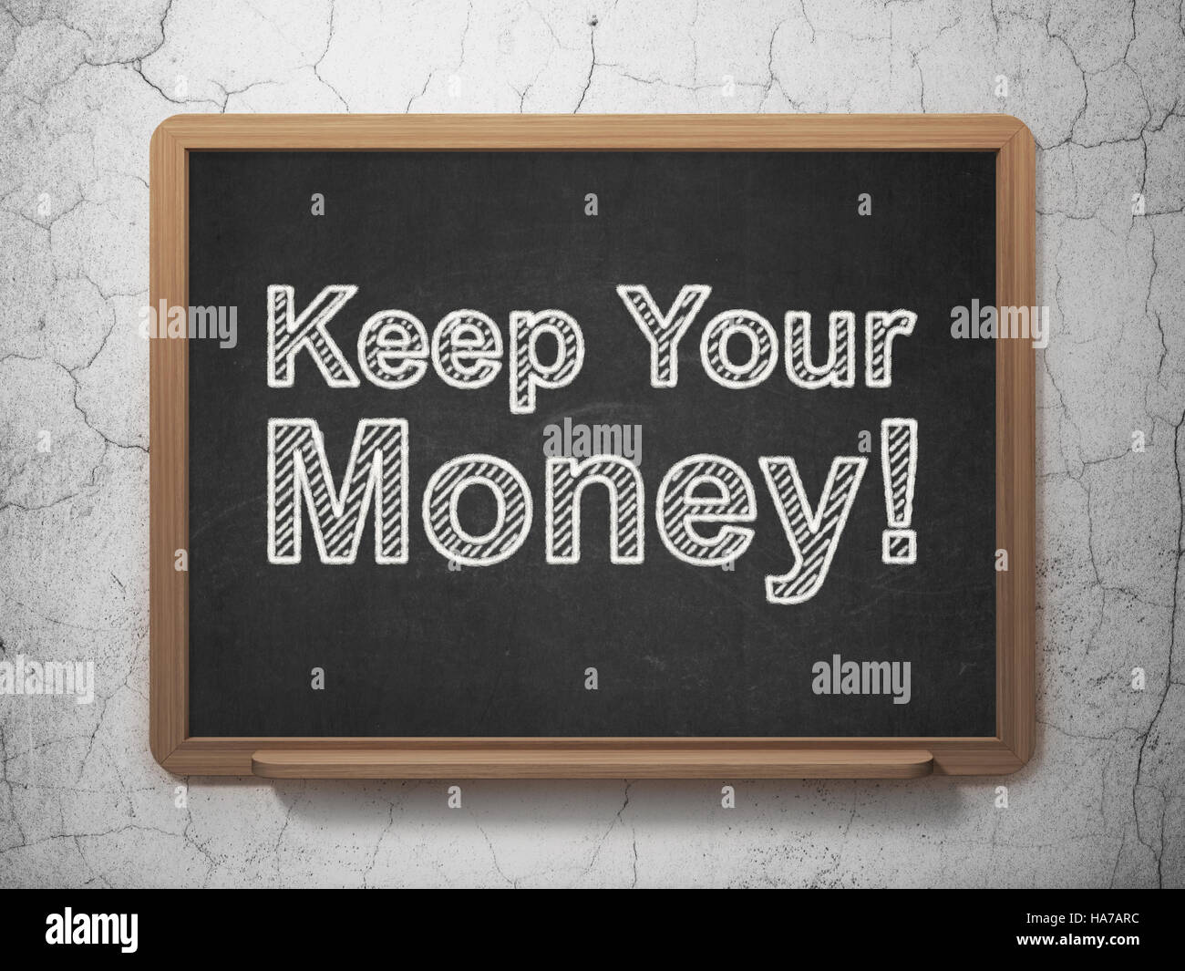Business concept: Keep Your Money! on chalkboard background Stock Photo ...
