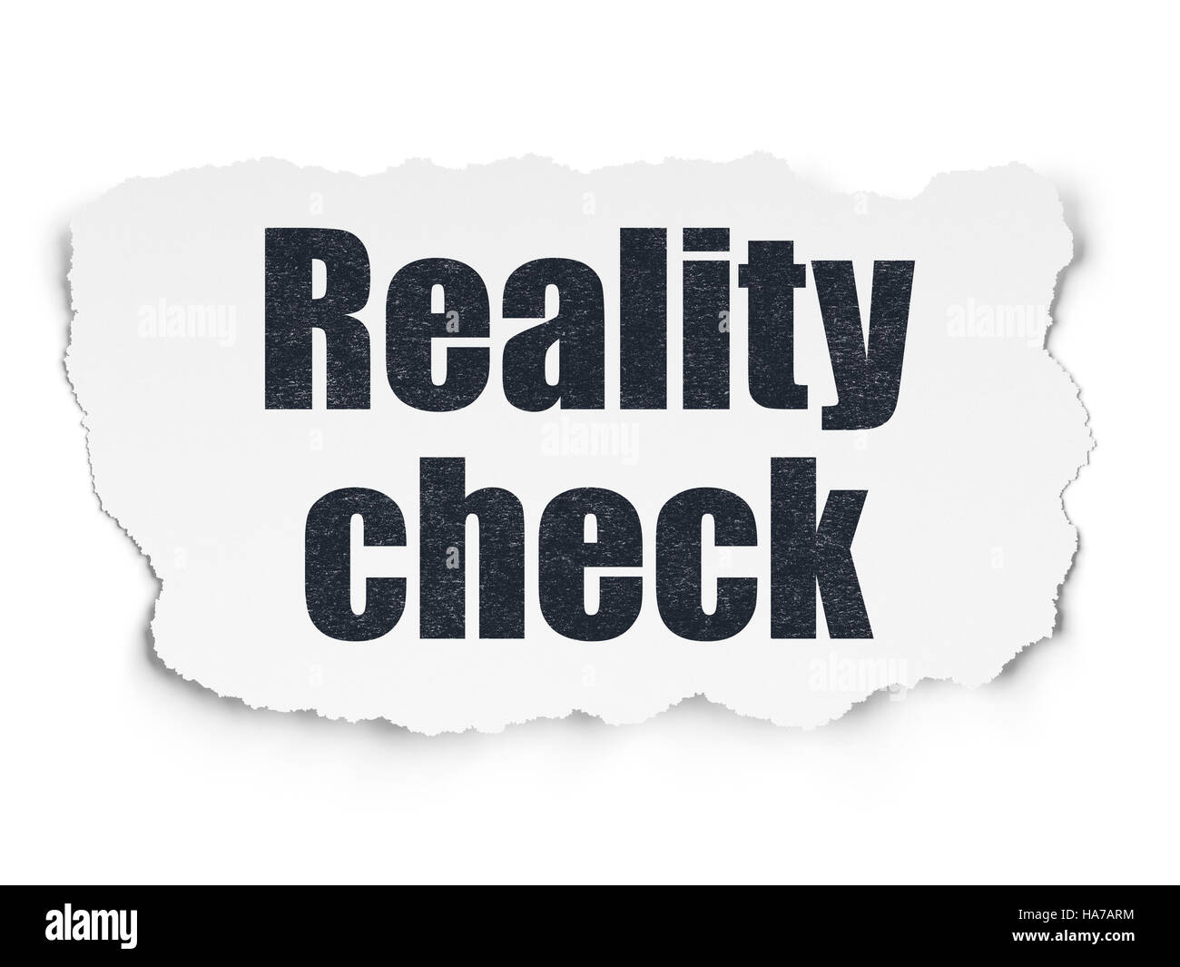 Business concept: Reality Check on Torn Paper background Stock Photo ...