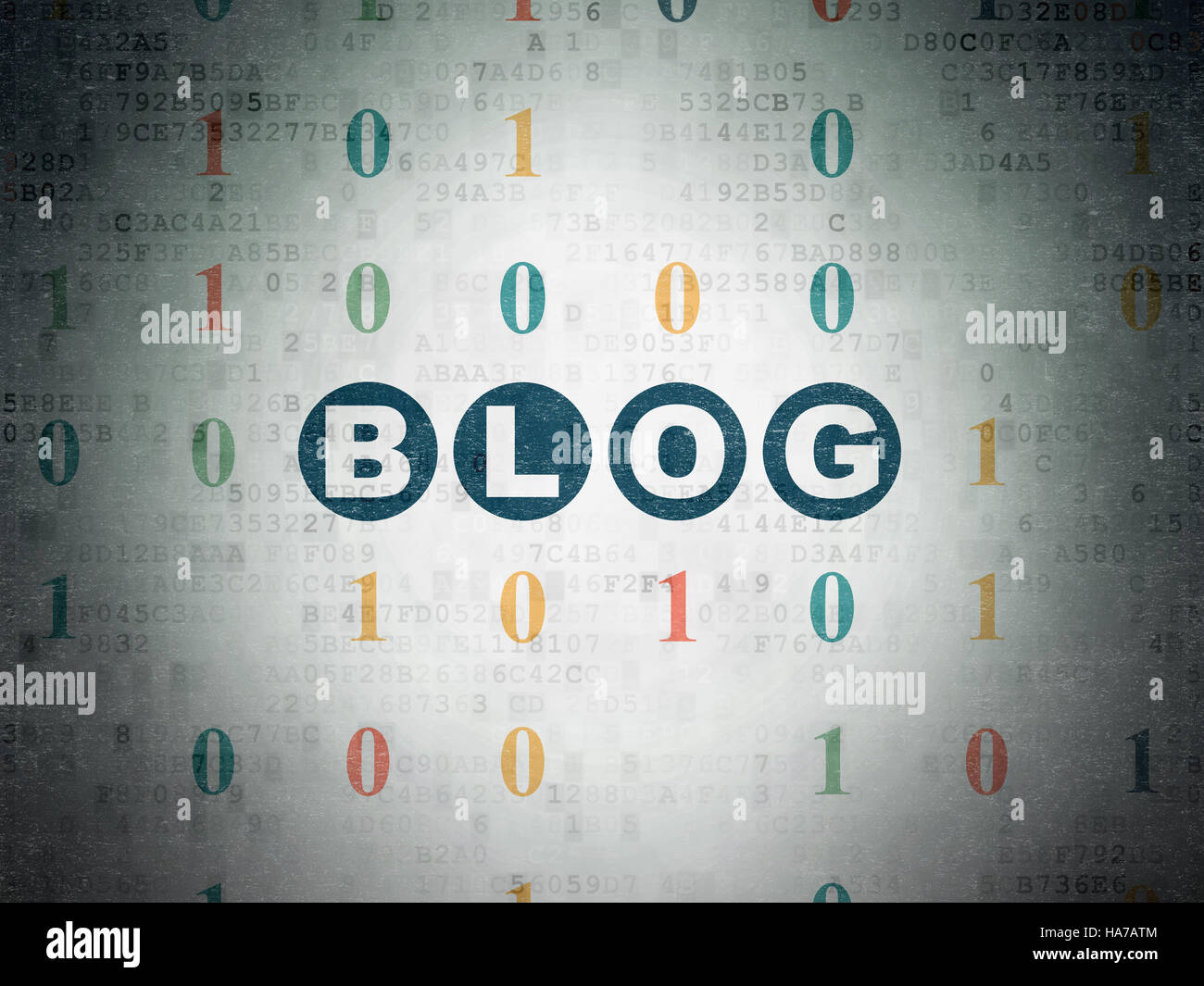 Web design concept: Blog on Digital Data Paper background Stock Photo ...