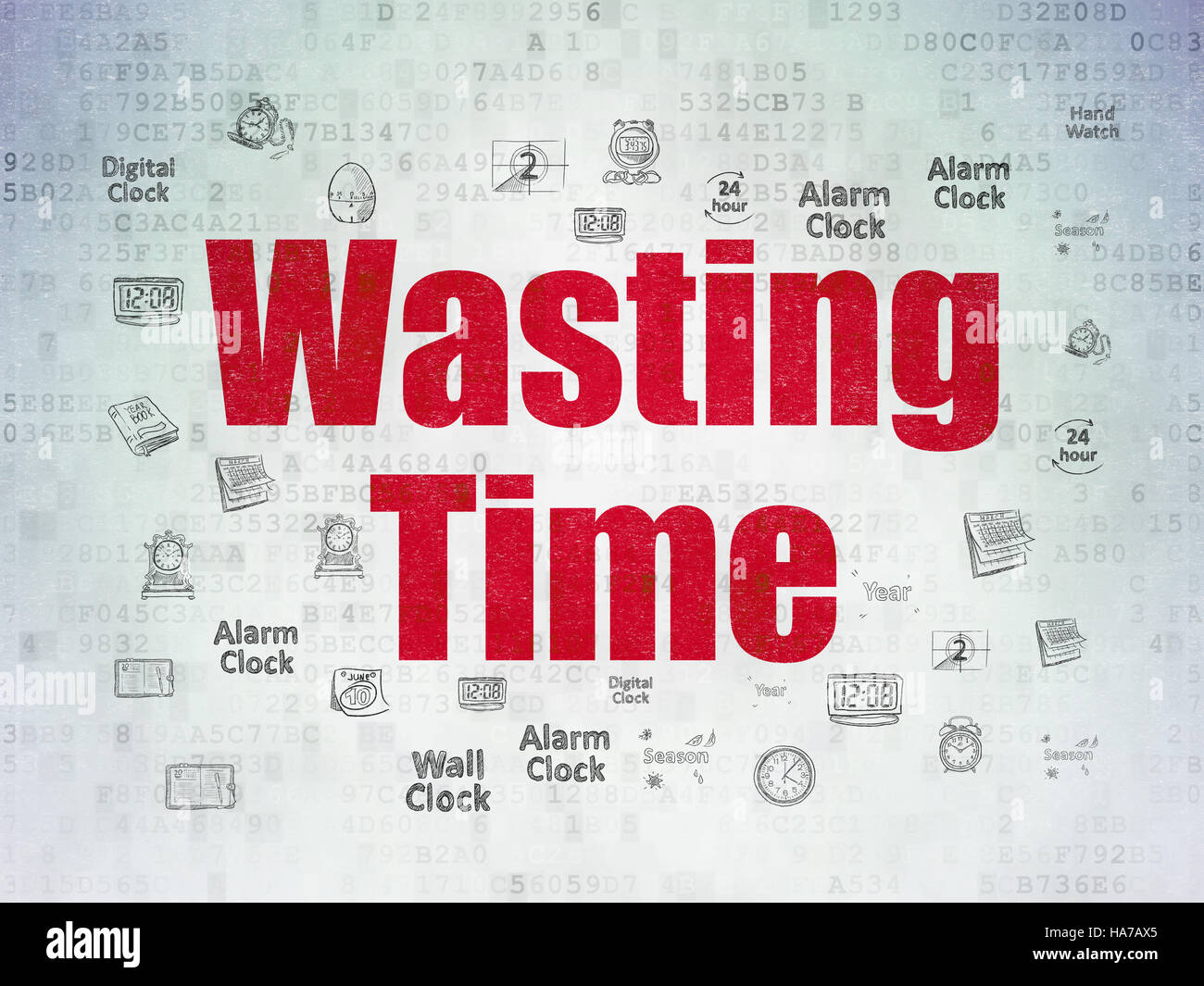 Time concept: Wasting Time on Digital Data Paper background Stock Photo ...