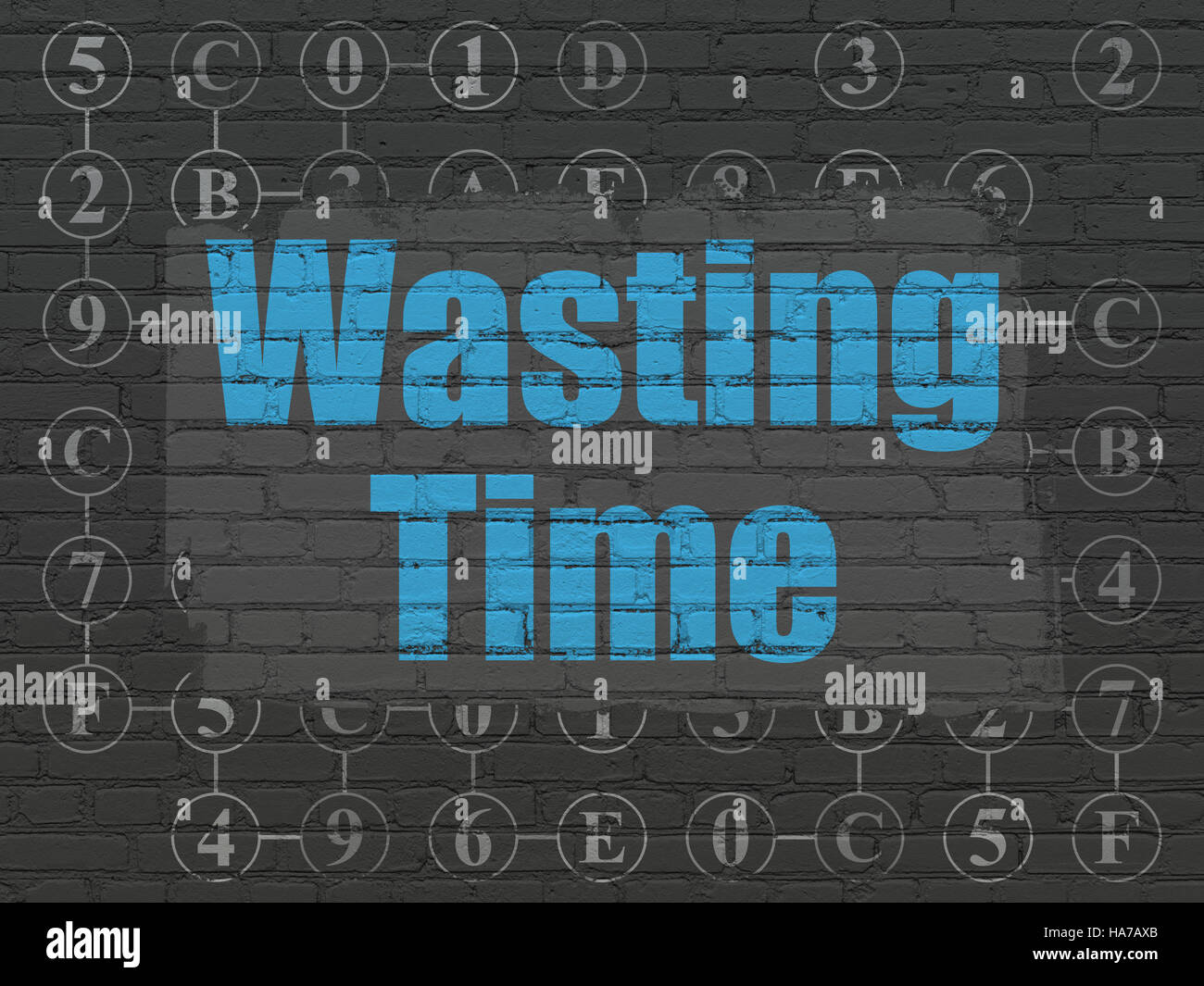 Timeline concept: Wasting Time on wall background Stock Photo - Alamy