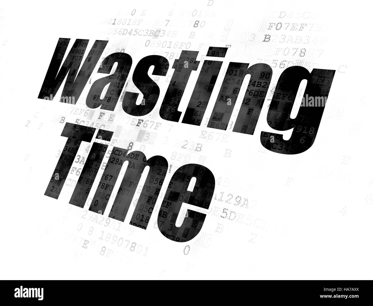 Timeline concept: Wasting Time on Digital background Stock Photo - Alamy
