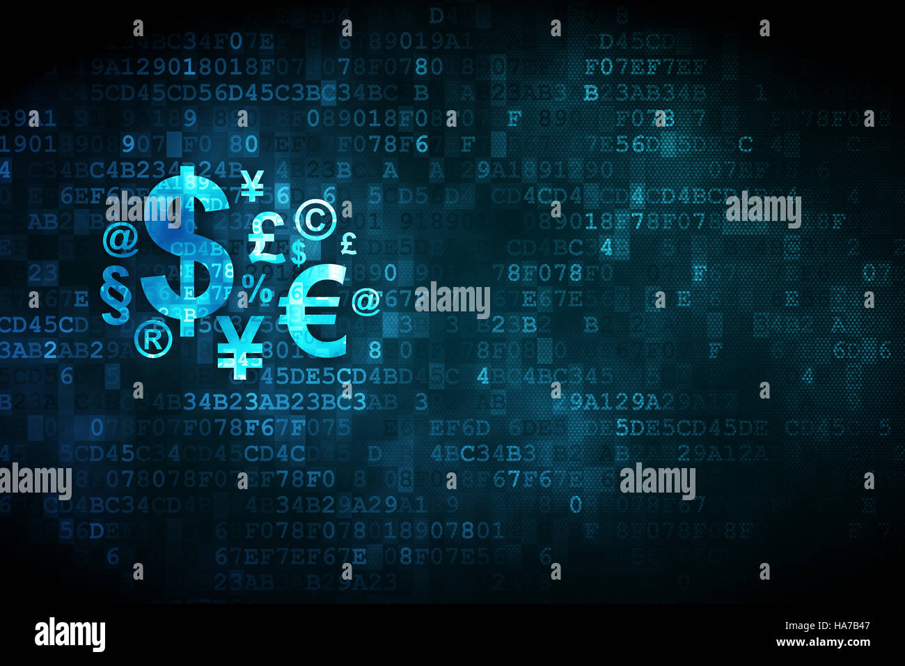 Advertising concept: Finance Symbol on digital background Stock Photo ...