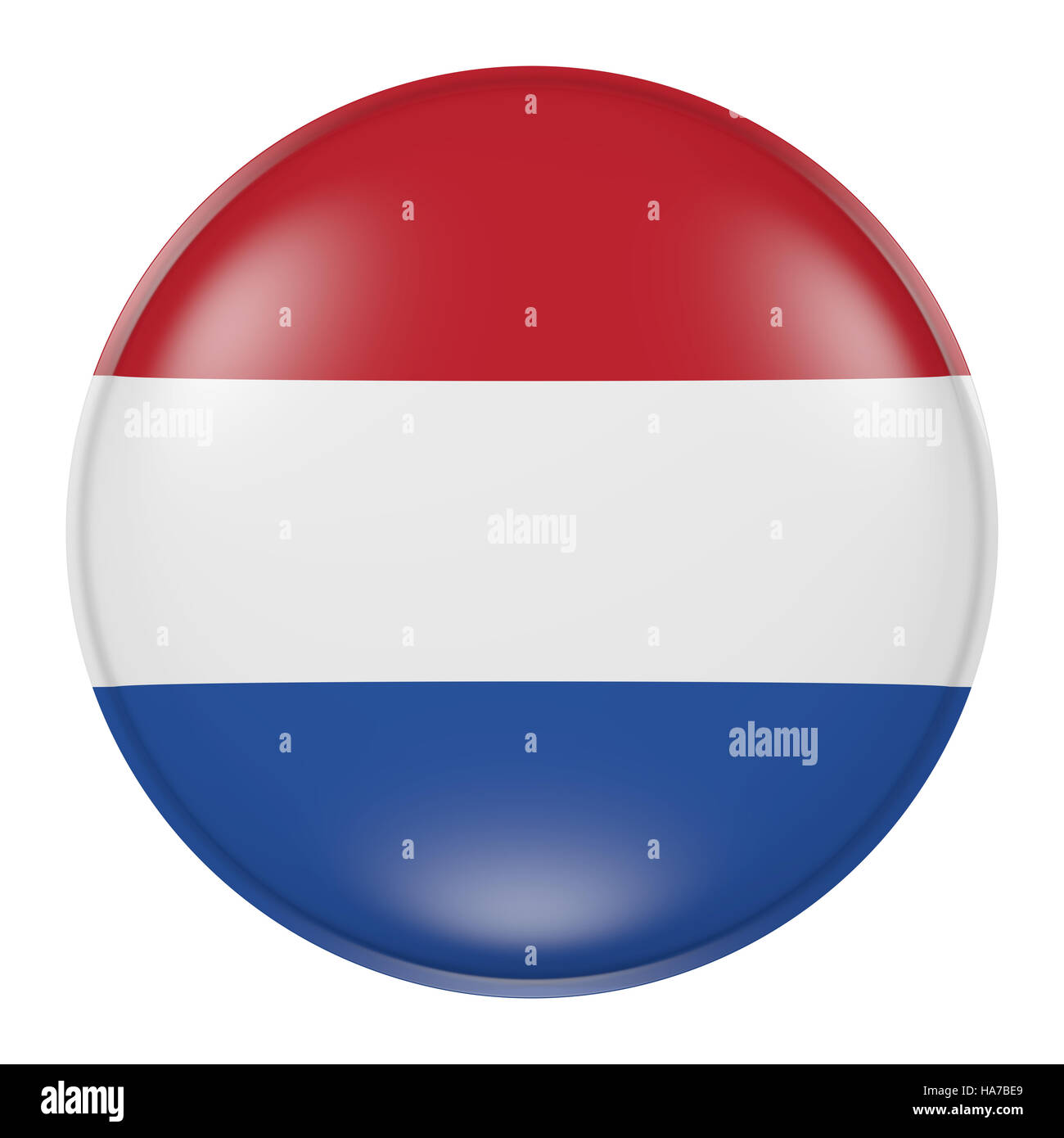3d rendering of Netherlands flag on a button Stock Photo - Alamy