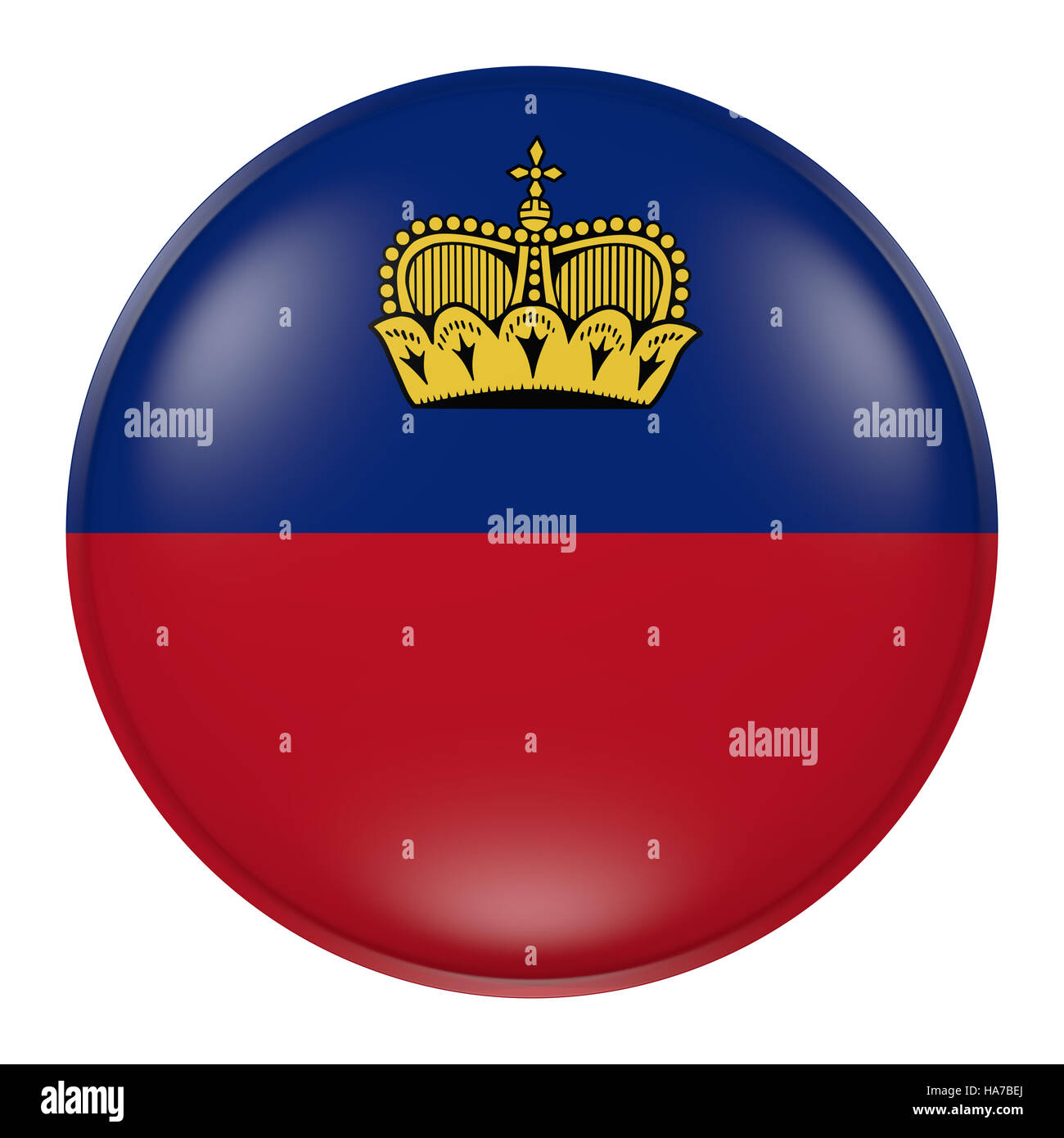 3d rendering of Liechtenstein flag on a button Stock Photo - Alamy