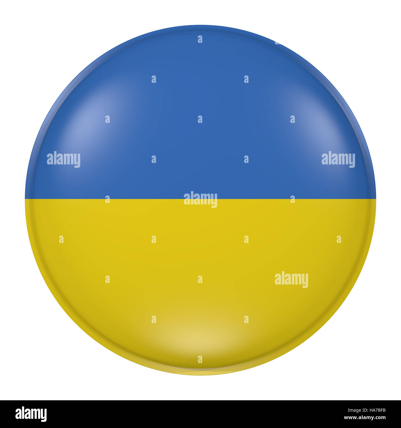 3d rendering of Ukraine flag on a button Stock Photo - Alamy