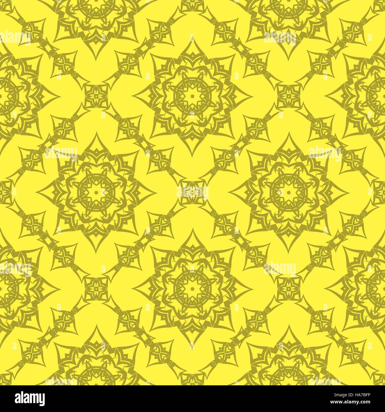 Yellow Ornamental Seamless Line Pattern Stock Vector Image & Art - Alamy