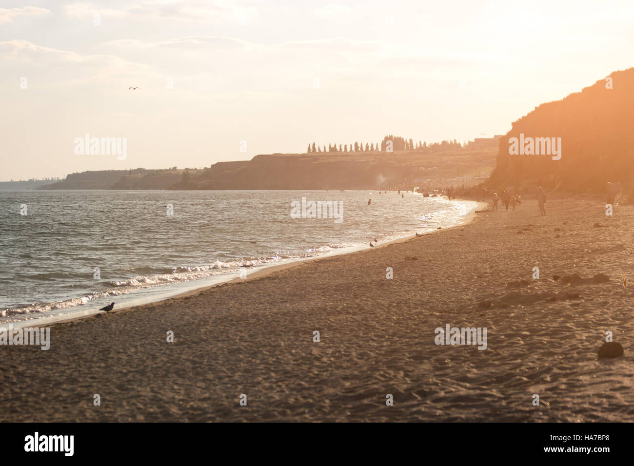 People on the shore Stock Photo - Alamy