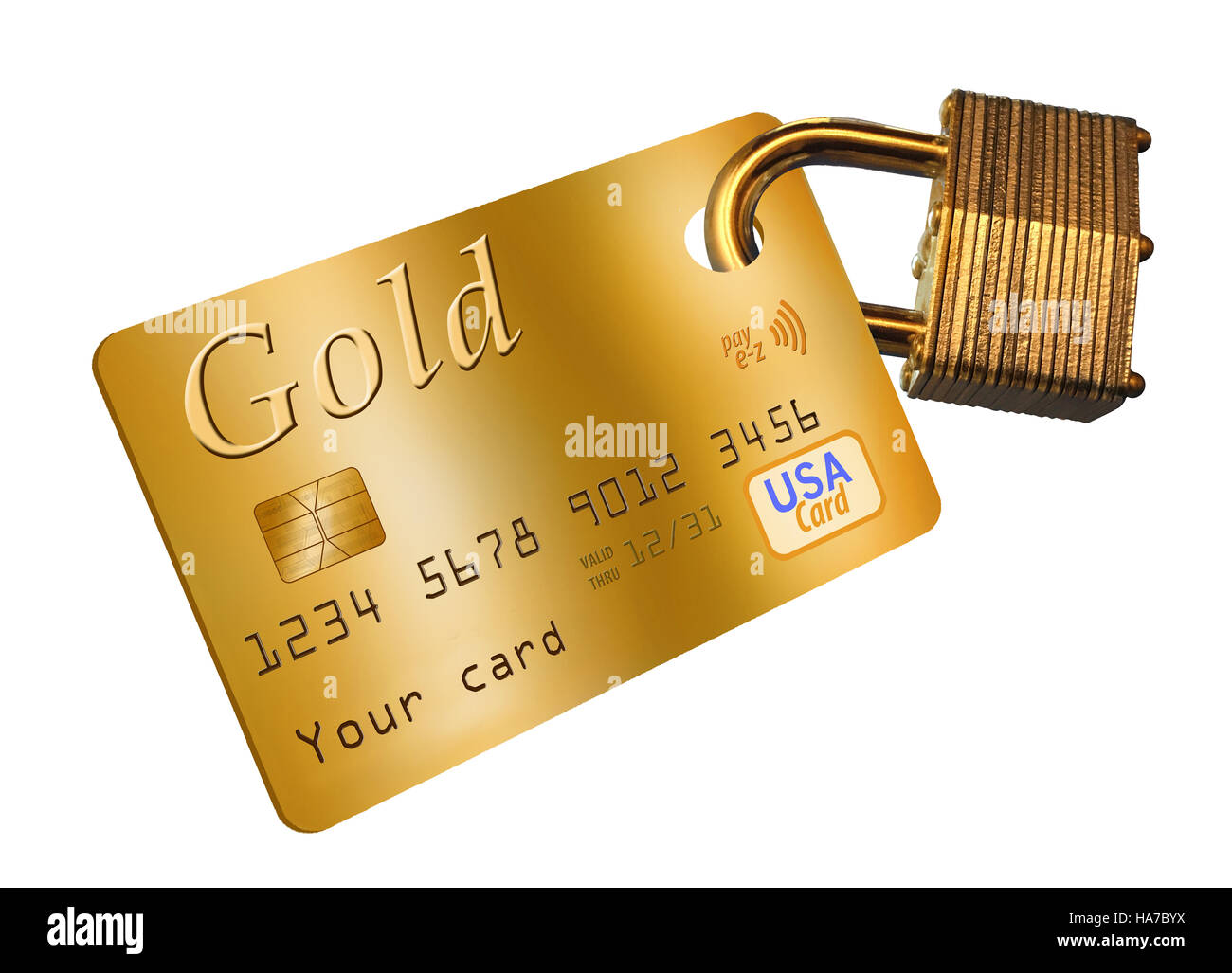 Credit card chip seen Cut Out Stock Images & Pictures - Alamy