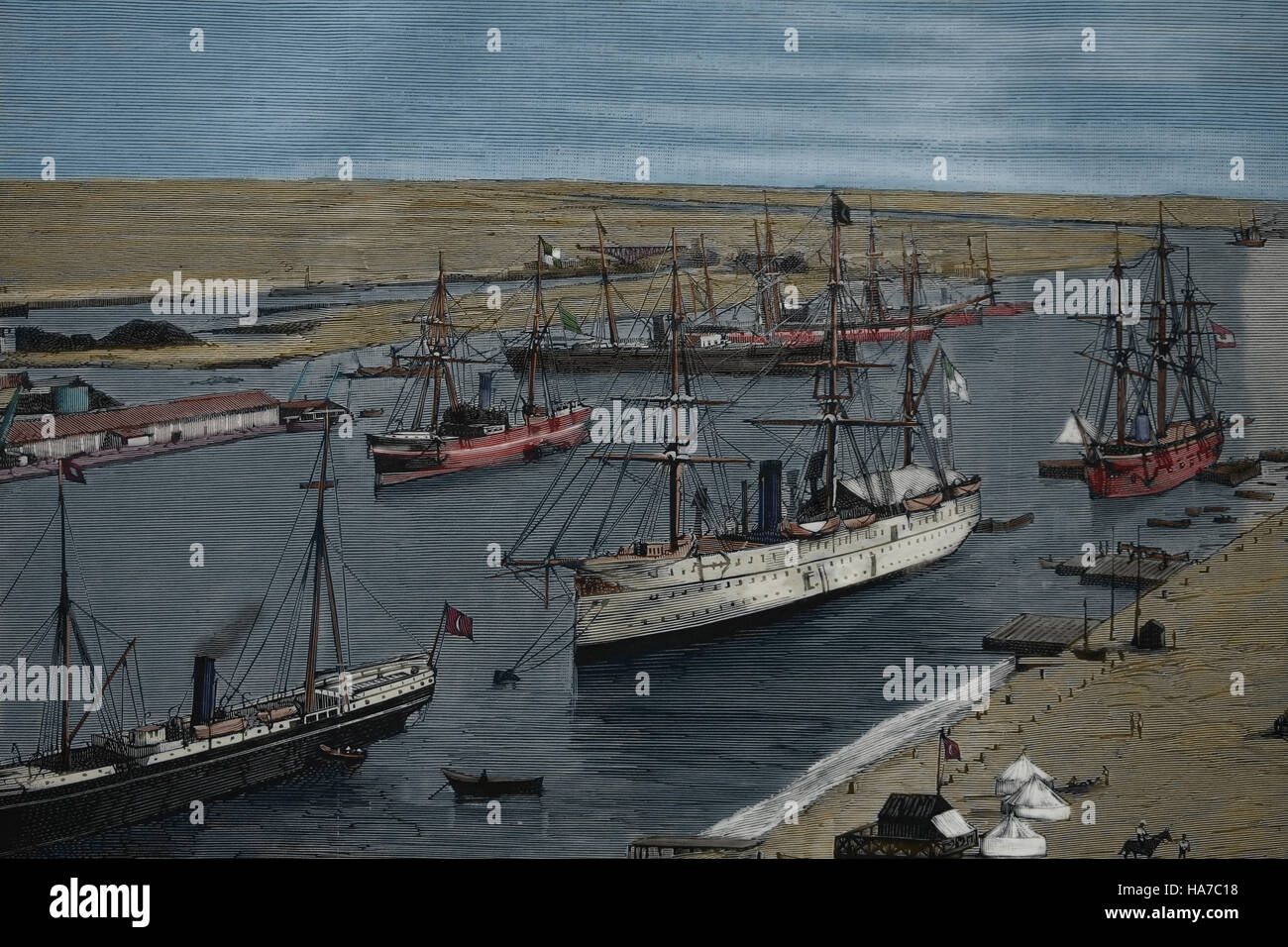 Port said suez canal 1882 hi-res stock photography and images - Alamy
