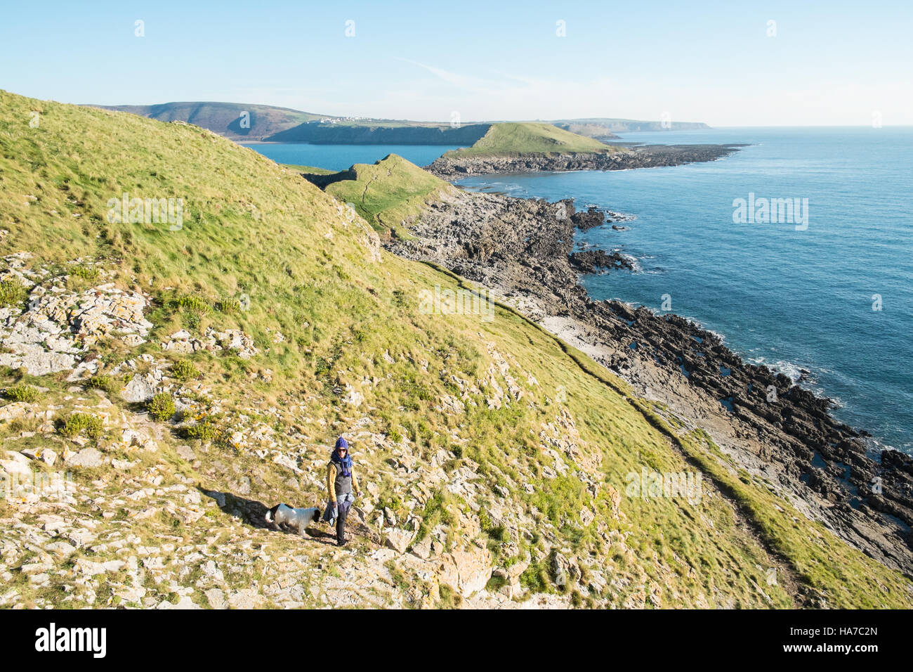 Geology,rocks at causeway over to Worms Head,Gower.Rhossilli,Bay,beach ...