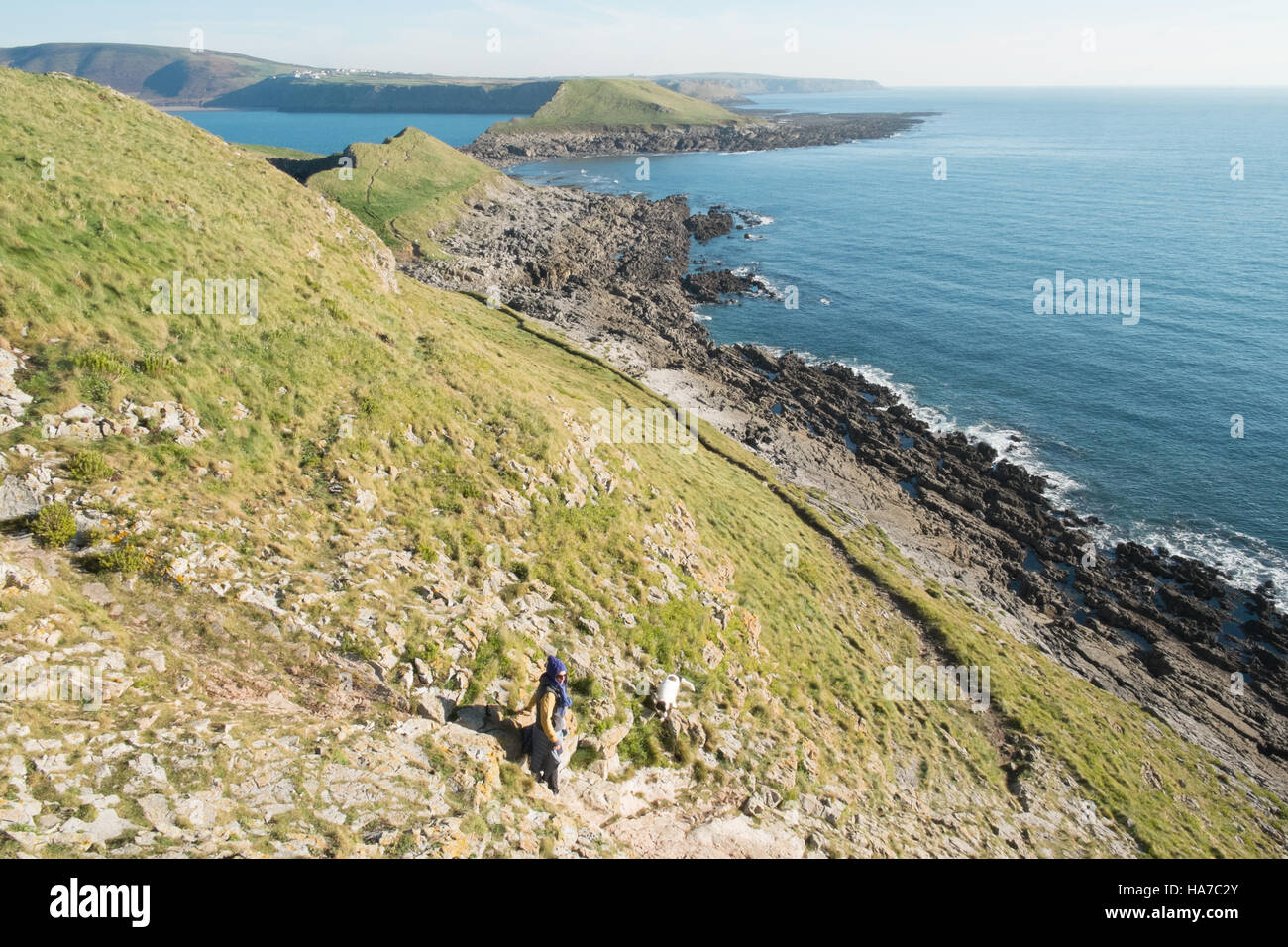 Geology,rocks at causeway over to Worms Head,Gower.Rhossilli,Bay,beach ...