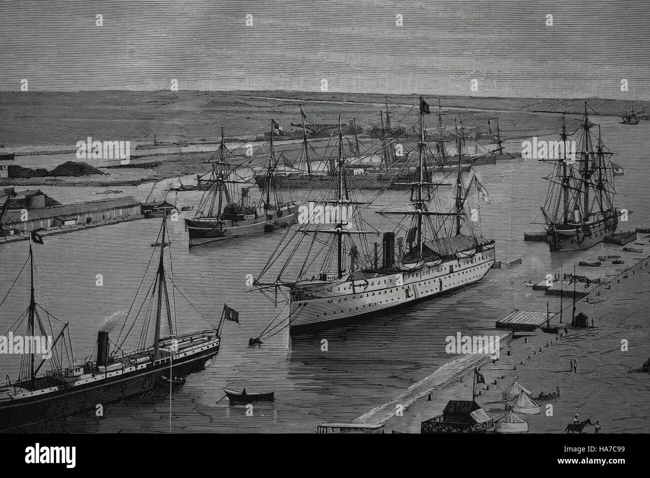 Port said suez canal 1882 hi-res stock photography and images - Alamy