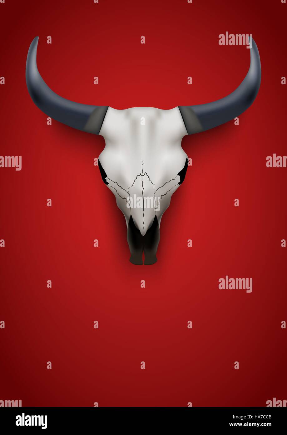 Bull Skull Poster Stock Vector Image & Art - Alamy