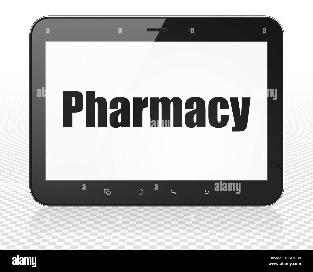 Healthcare concept: Tablet Pc Computer with Pharmacy on display Stock ...