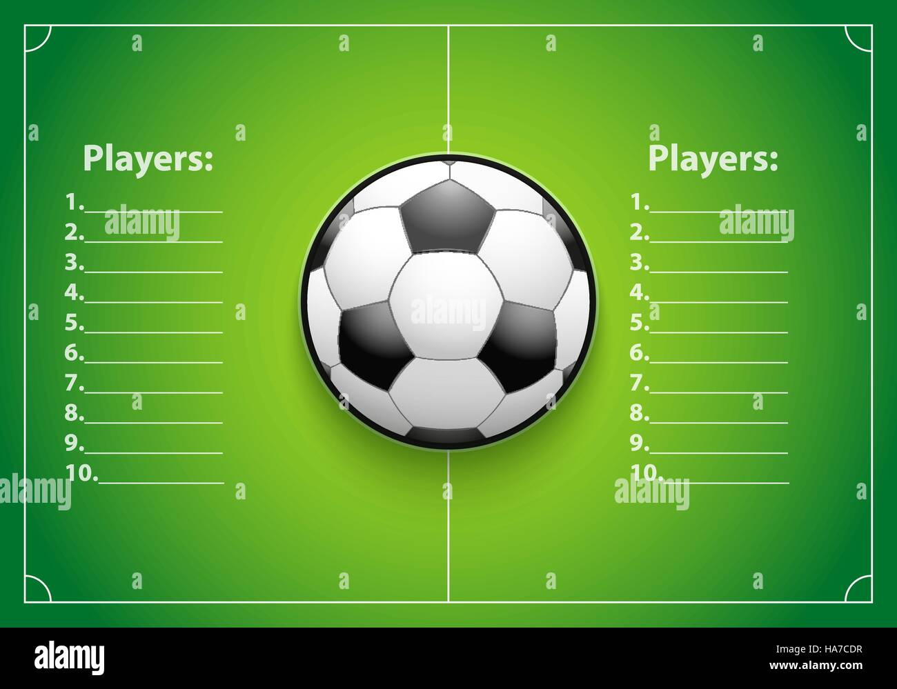 Poster Template of Football Field and Ball Stock Vector Image & Art - Alamy