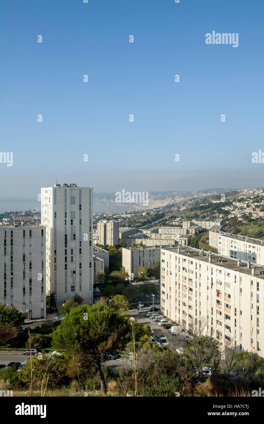 Marseille (south-eastern France): La Bricarde, building blocks in the ...