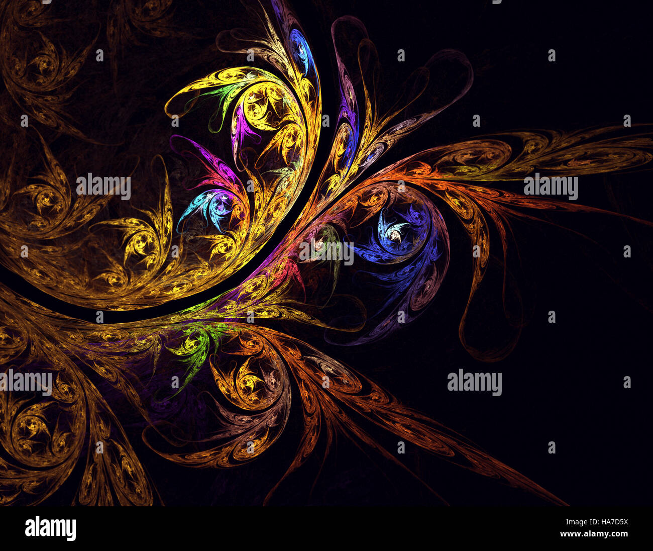 fractal illustrating peacock feather Stock Photo - Alamy