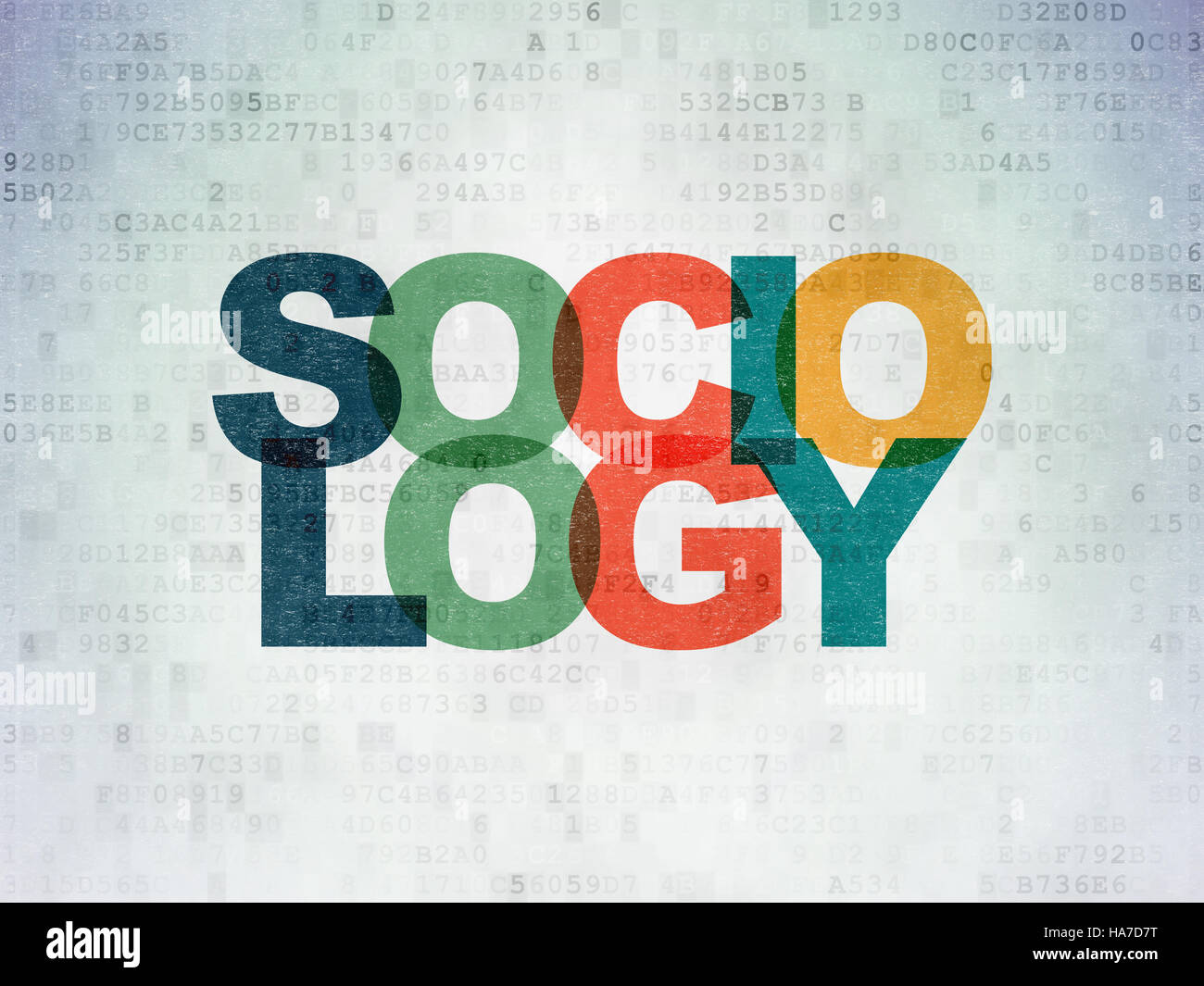 Education concept: Sociology on Digital Data Paper background Stock ...