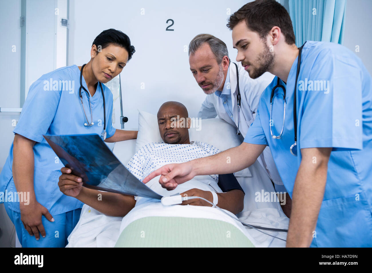 Doctor nurse discussing patient in hi-res stock photography and images ...