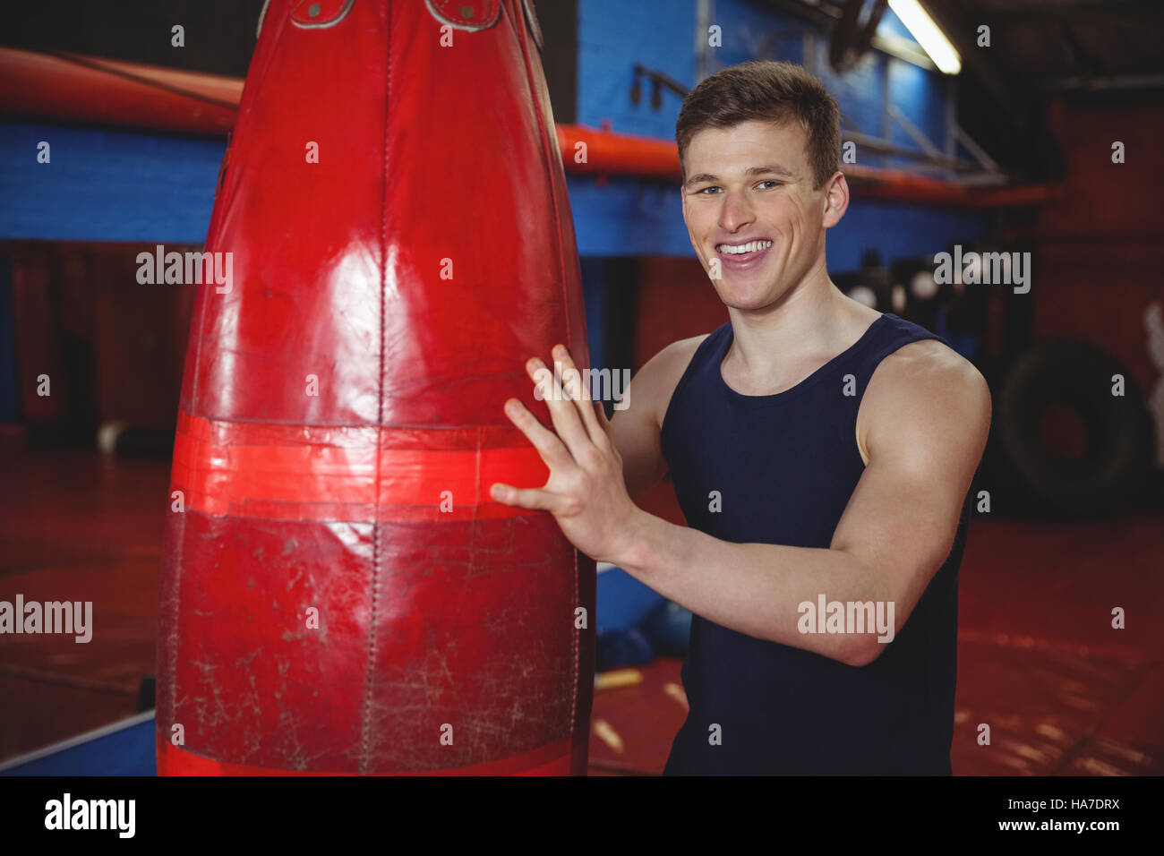 Smiling boy and his boxer hi-res stock photography and images - Alamy