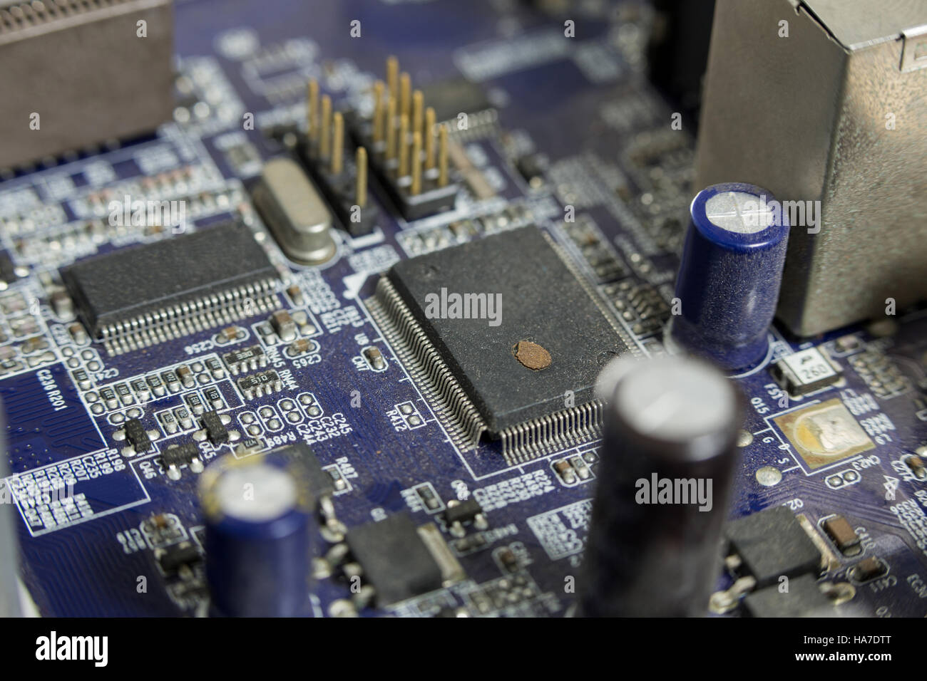 Electronic circuit board with processor Stock Photo - Alamy