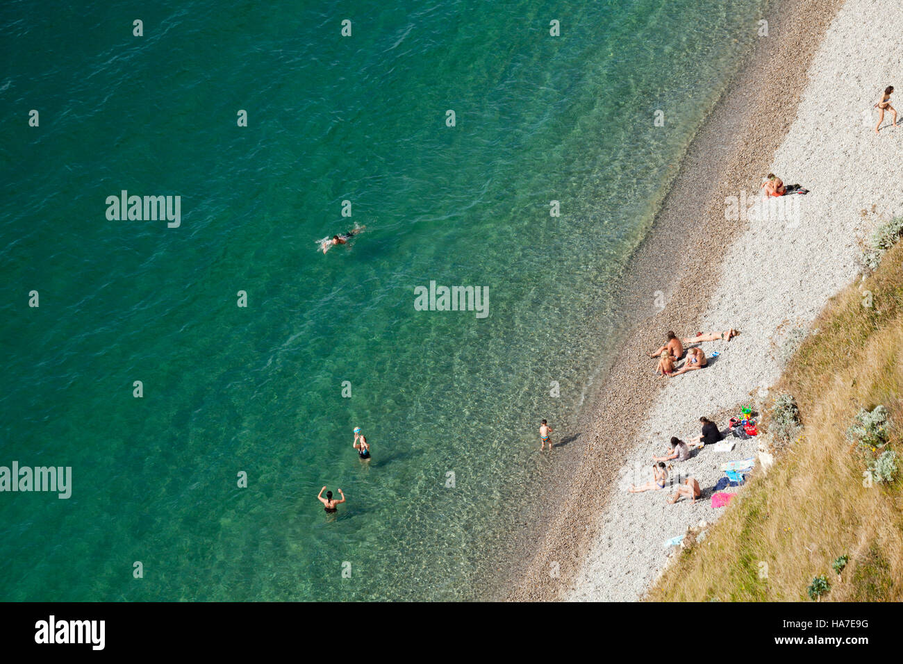 Pebble beach in Etretat (northern France Stock Photo - Alamy