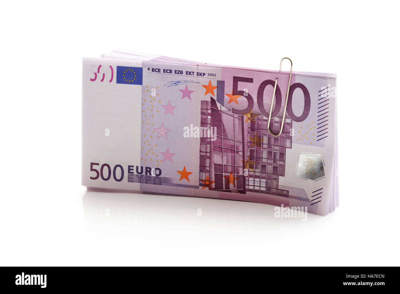500 Euro banknotes with paper clip Stock Photo - Alamy