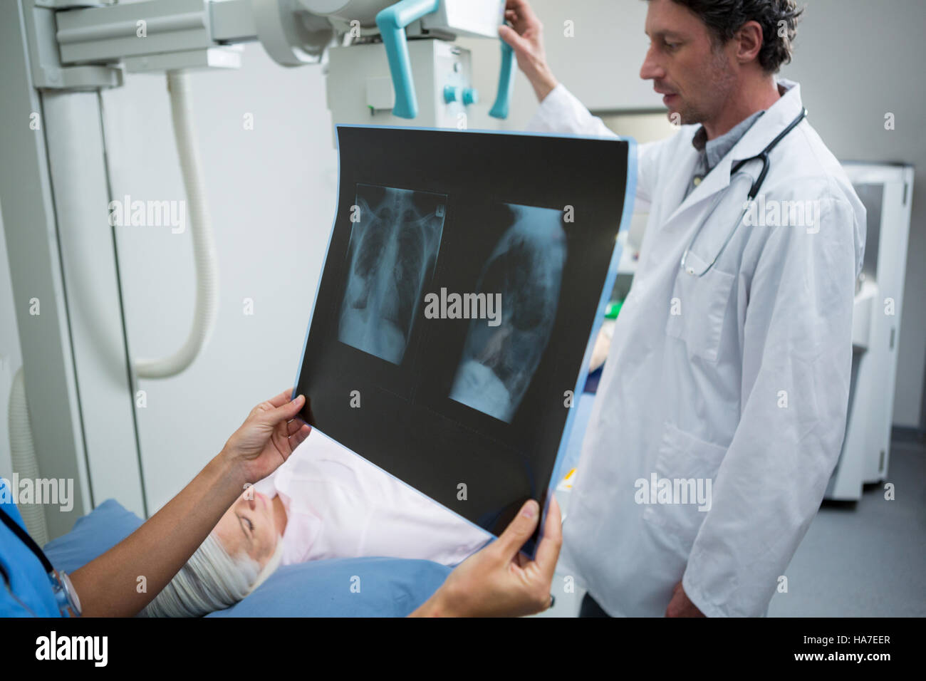 Male doctor analyzing radiography scan hi-res stock photography and ...