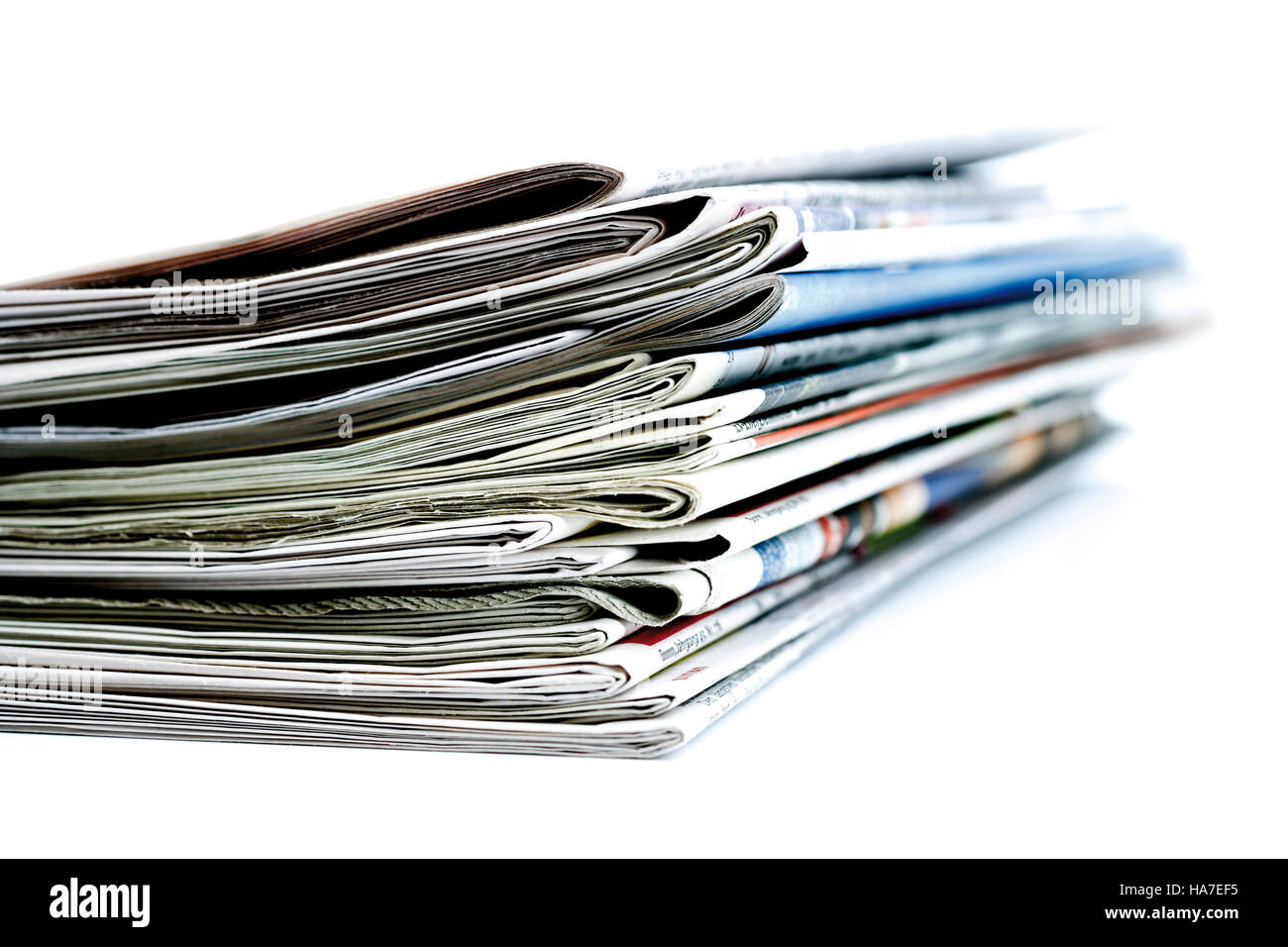 Stack of newspapers Stock Photo - Alamy