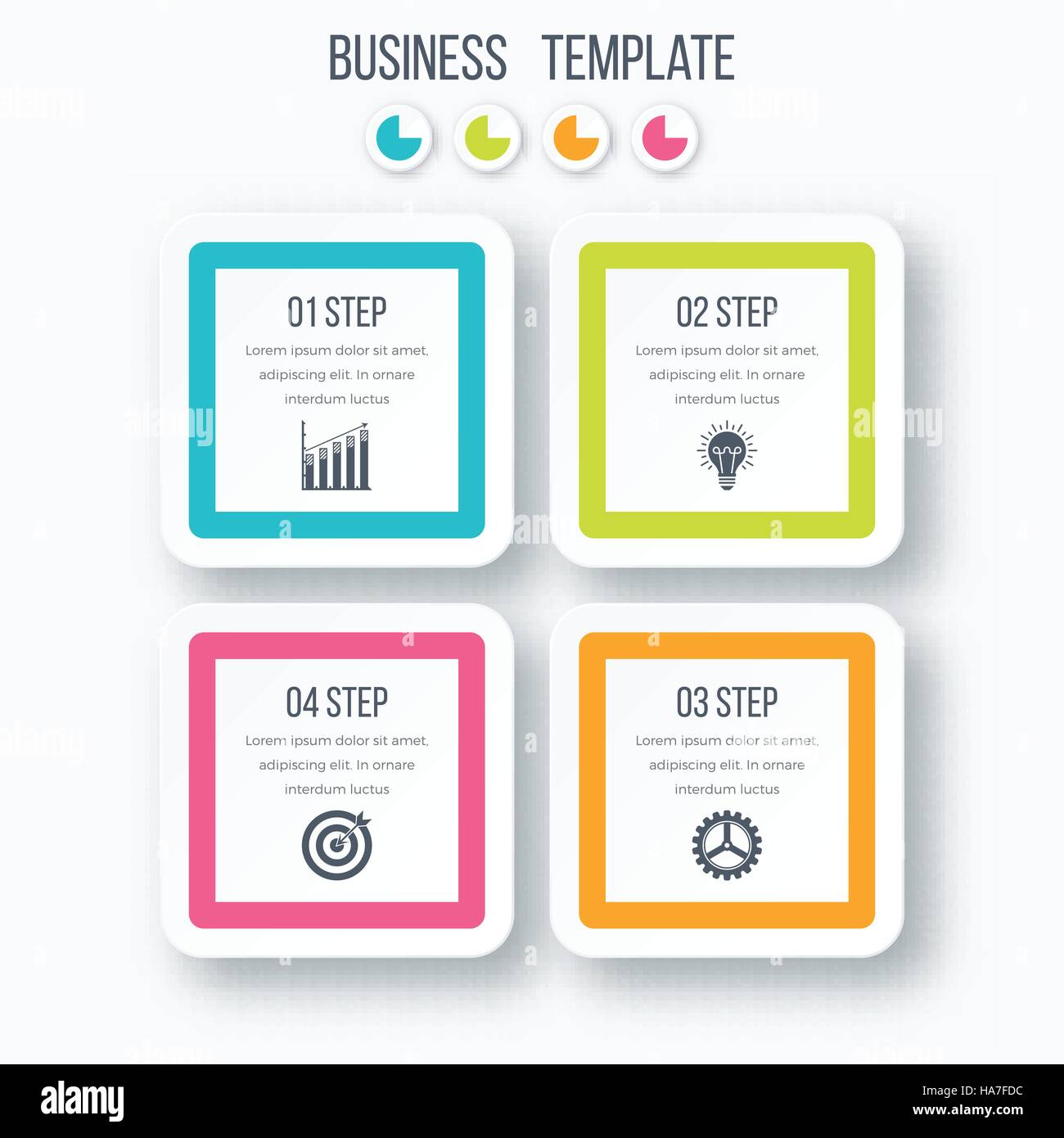 Infographics template four options with square Stock Vector Image & Art ...