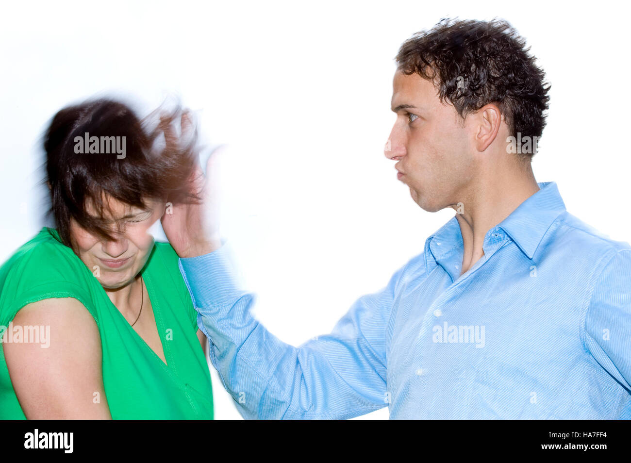 Young man slapping a woman, posed scene Stock Photo - Alamy Young man slapping a woman, posed scene Stock Photo - Alamy
