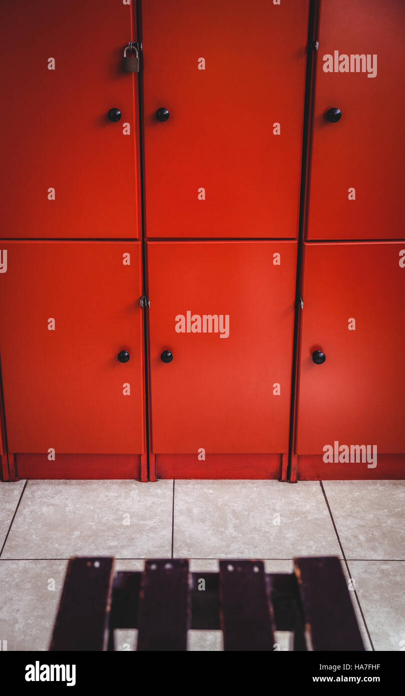 Closed lockers in locker room Stock Photo - Alamy