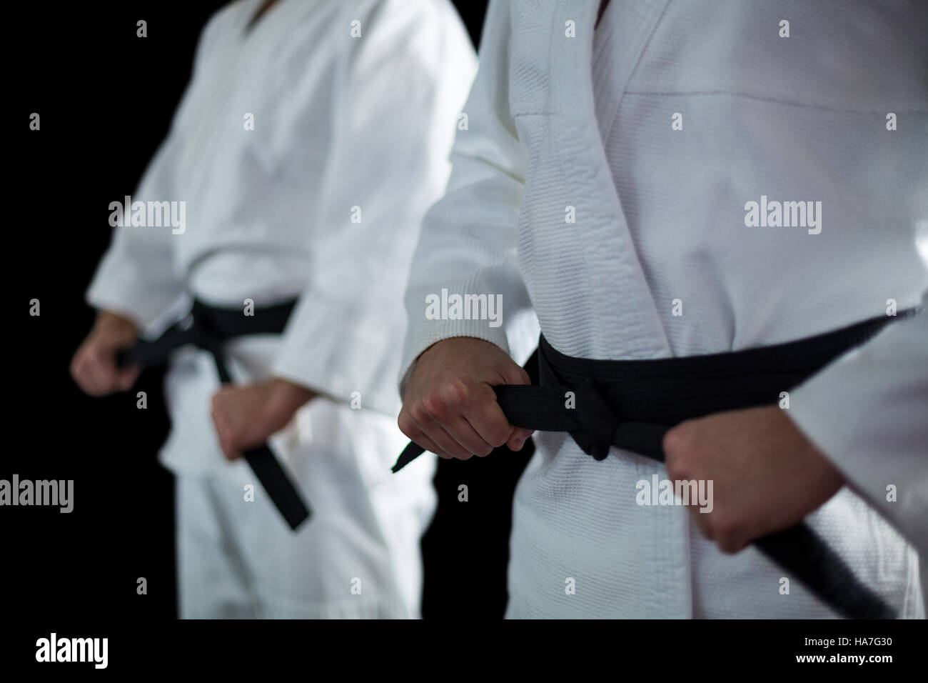 Two karate fighters training hi-res stock photography and images - Alamy