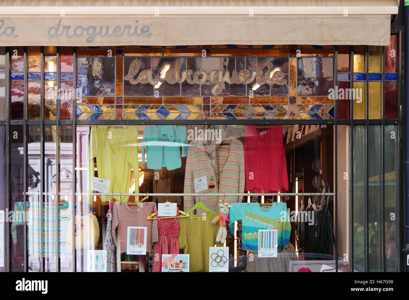 The shop window of a clothing store in the Basse street in Lille ...