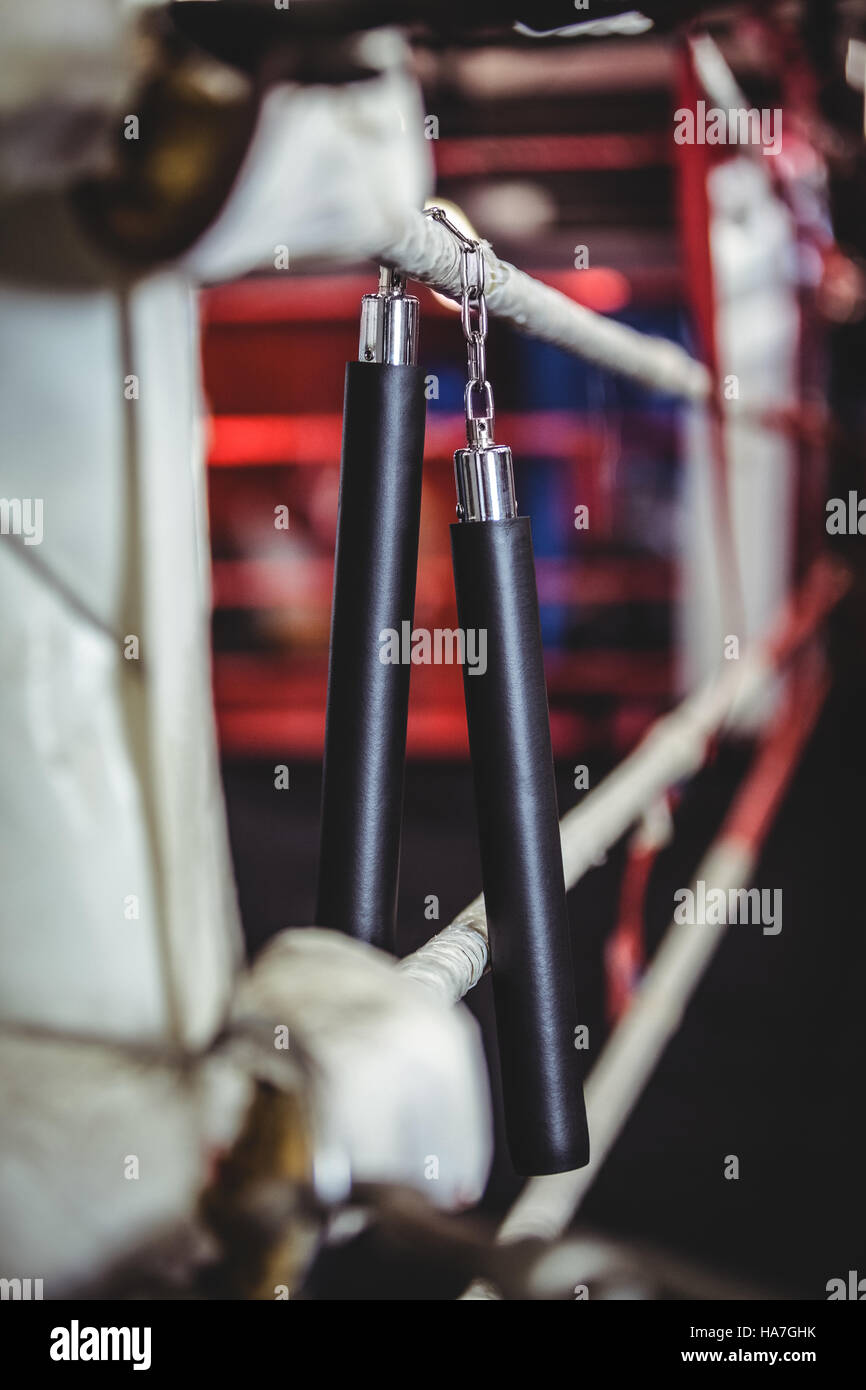 Nunchaku hanging off the ring Stock Photo - Alamy