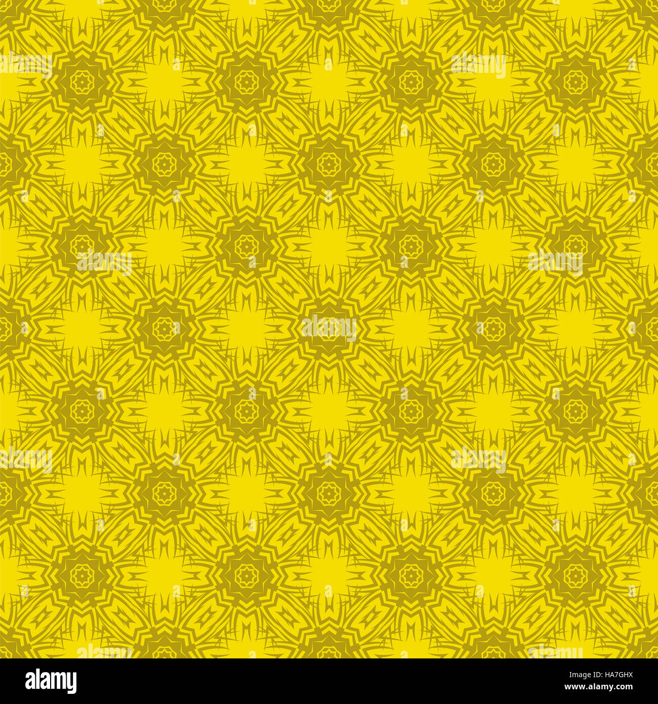 Yellow Ornamental Seamless Line Pattern Stock Photo - Alamy