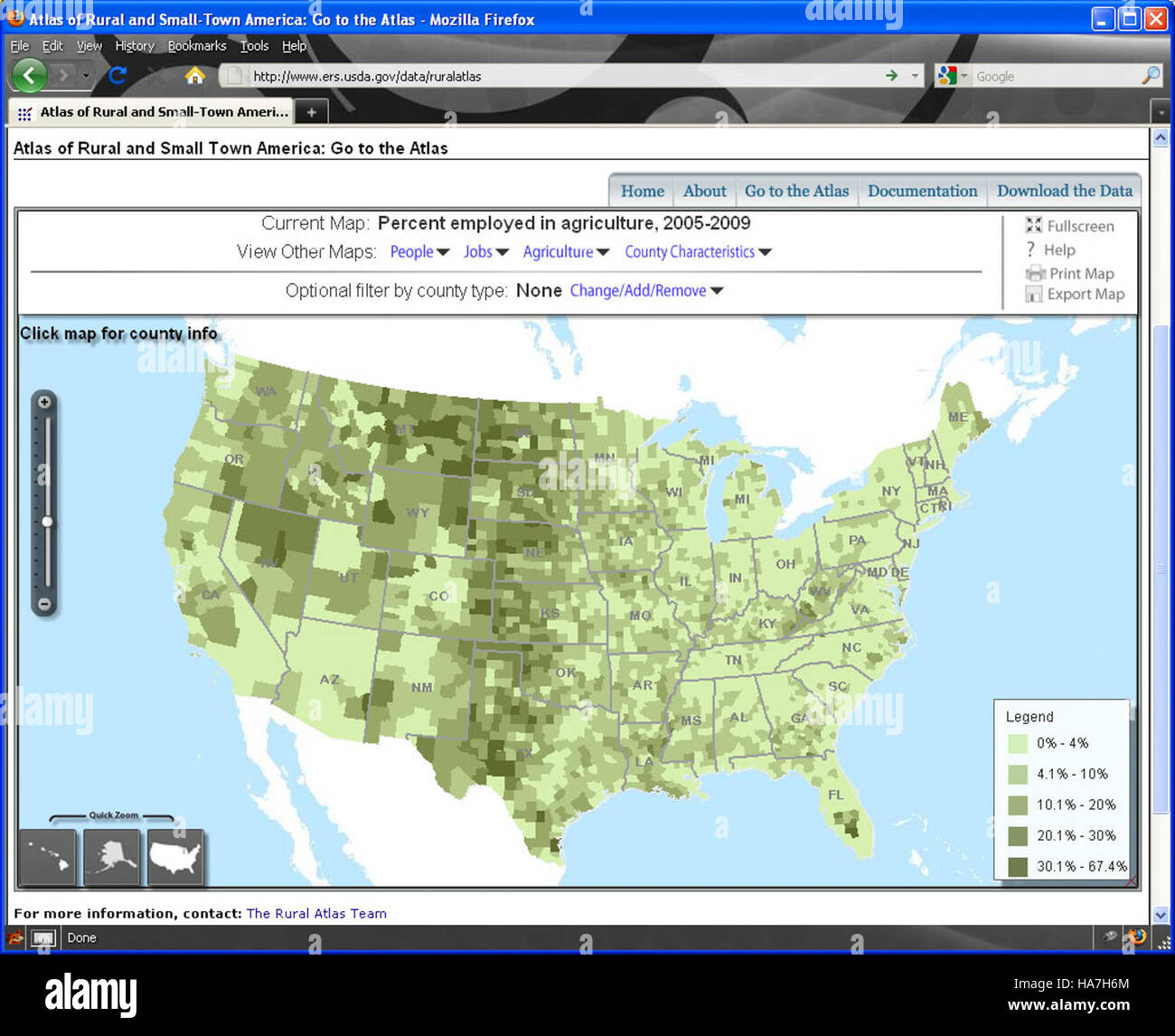 The Rural Atlas Screenshot highlights rural land data provided by the ...