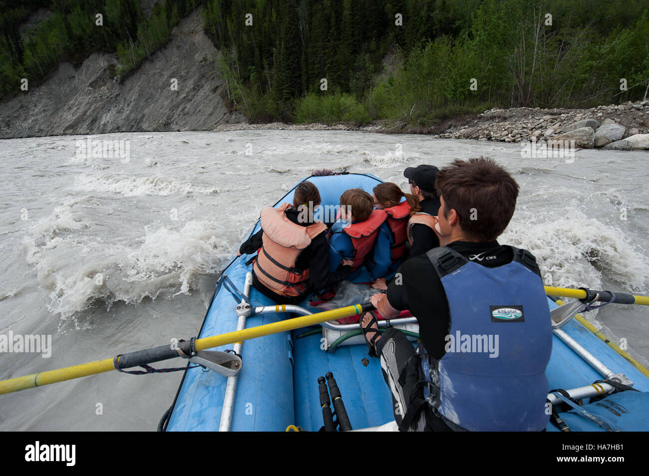 A river floating activity in Wrangell-St. Elias National Park ...