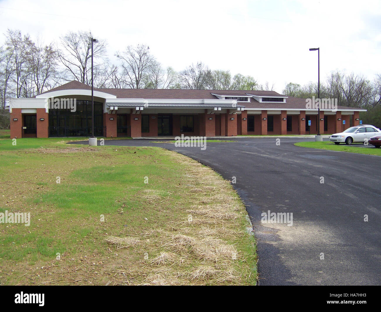 An image of a whole building in a national park, showcasing sustainable ...