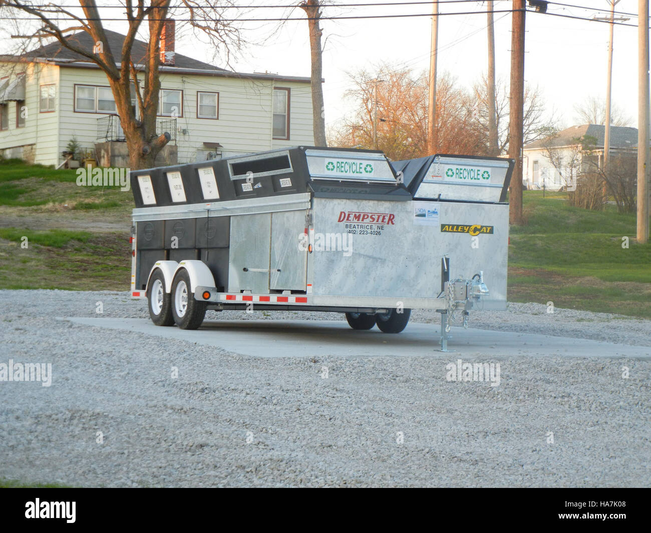 A recycling trailer at a U.S. national park, part of the park's ...