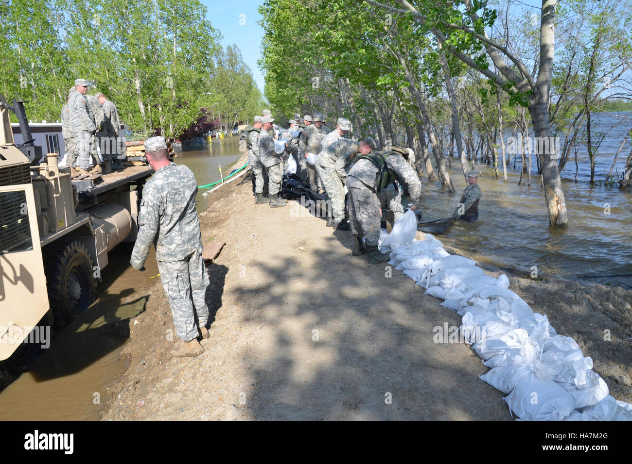 The Corps of Engineers and the National Guard worked together during a ...