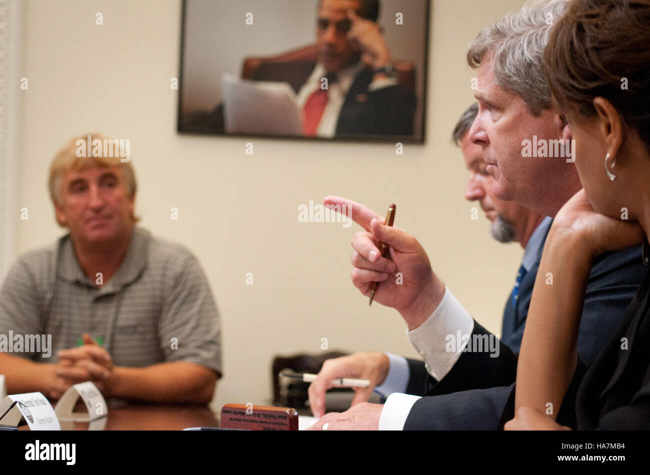 This image captures a meeting at the Eisenhower Executive Office ...
