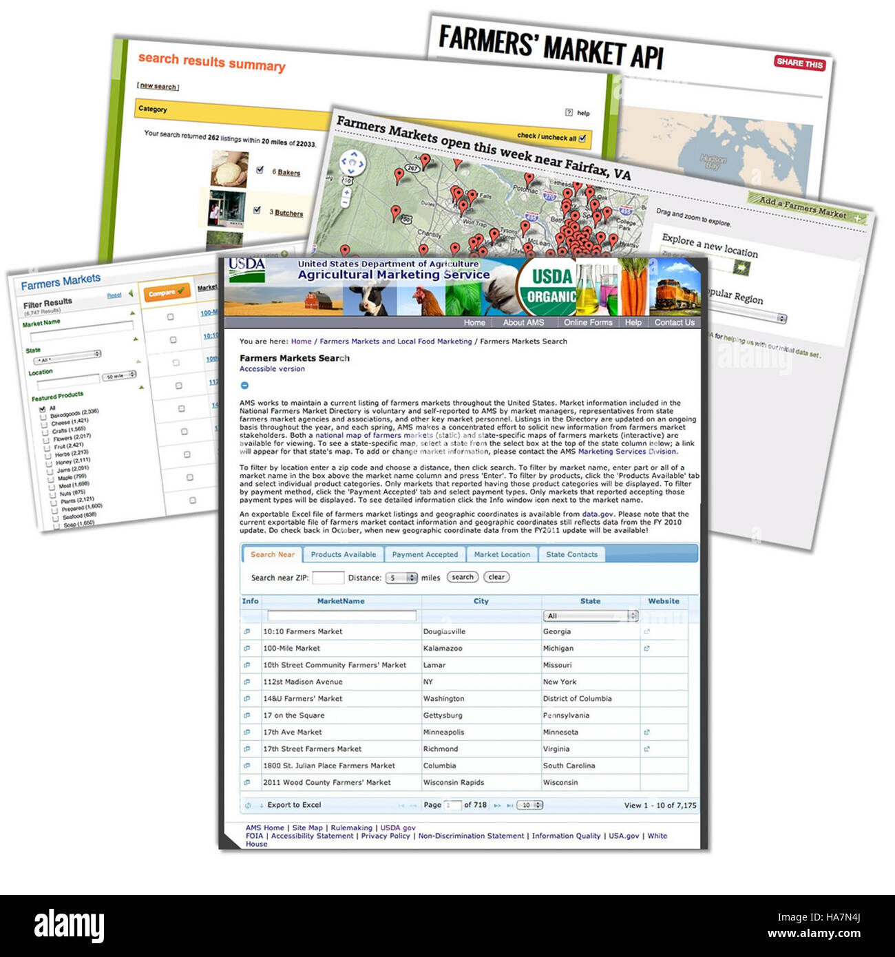 The USDA has developed a series of combined screenshots highlighting ...