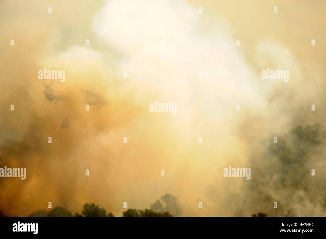 This image shows aerial firefighting efforts by the Texas National ...